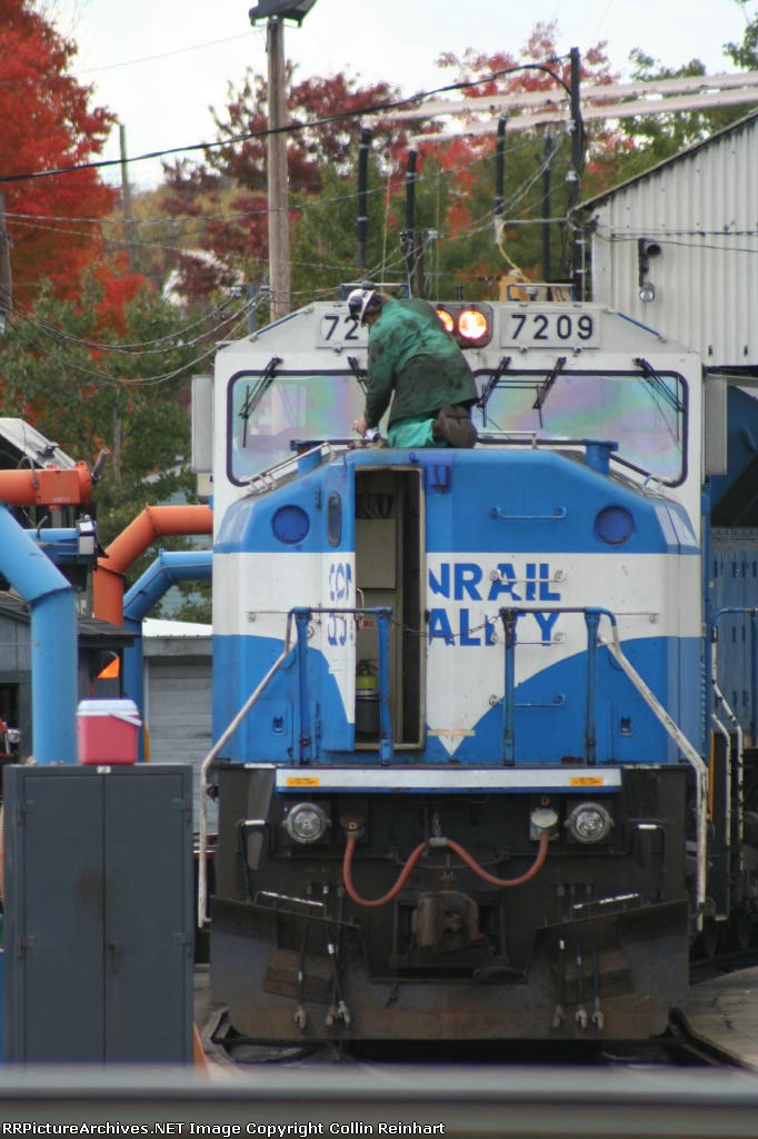 NS 7209 being cleaned